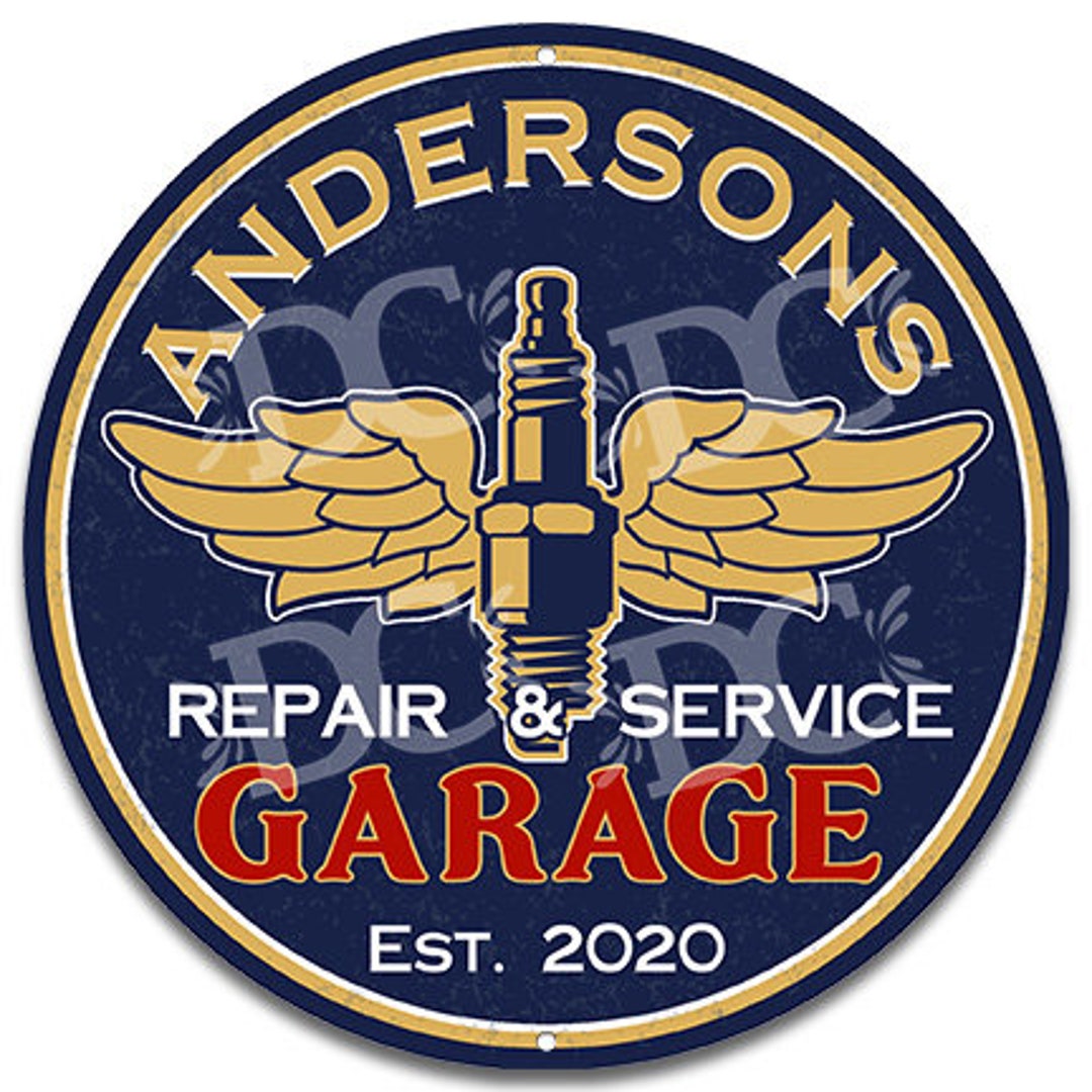 Vintage Garage Signs, Custom Garage Signs, Sparkplug Signs, Parts and ...