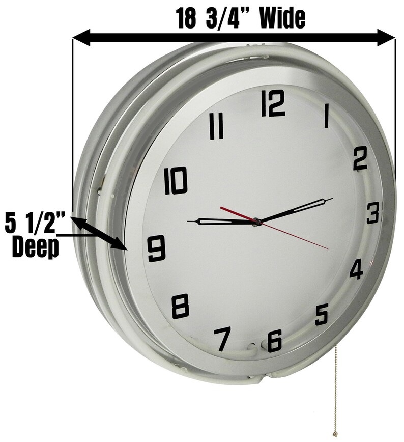 Diner Restaurant 19 Neon Sign Clock Retro Diner Clocks | Etsy