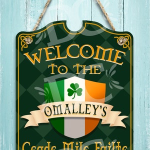 Ireland Flag Decorative Home Welcome Sign, Irish Decor Signs, Ireland ...