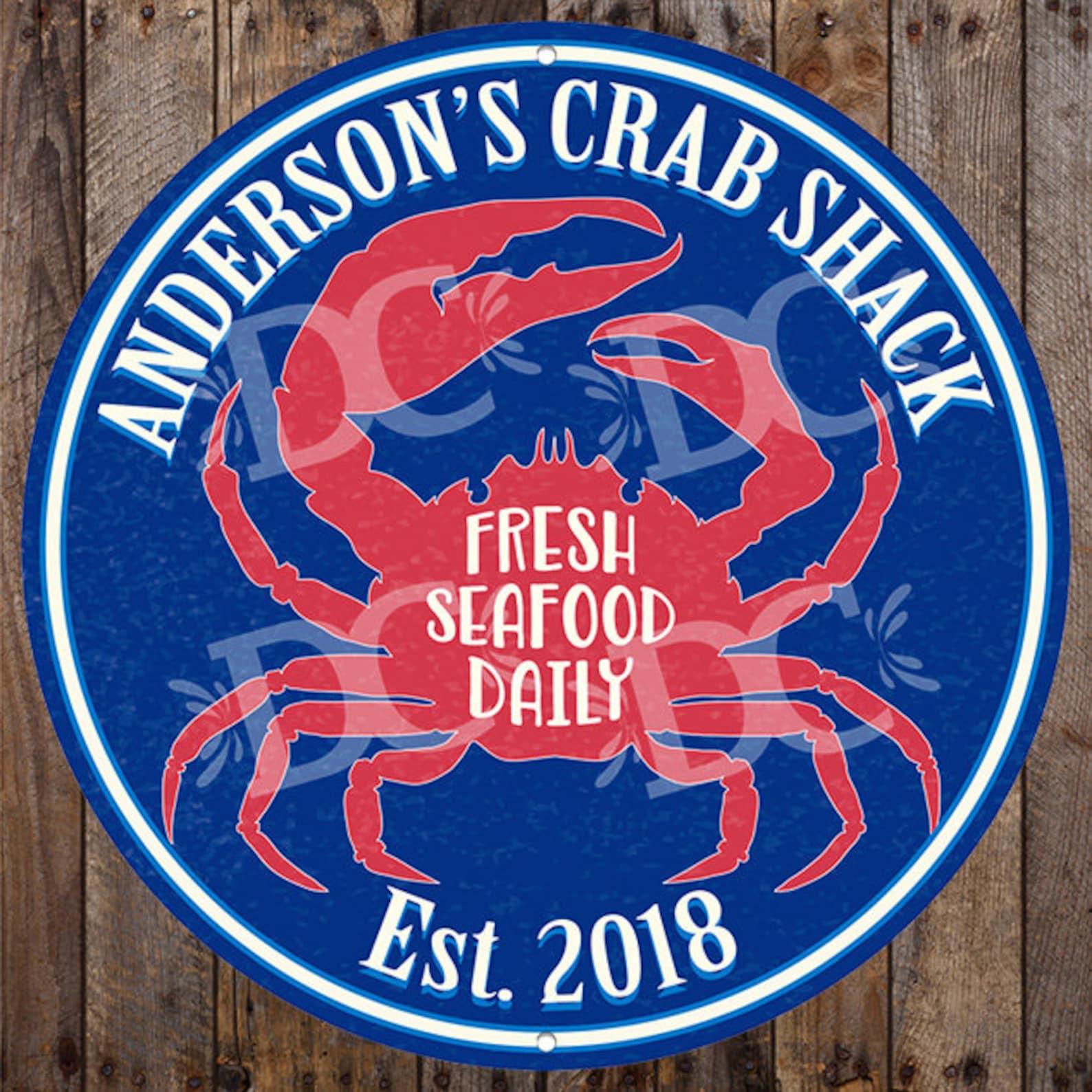 Crab Shack Seafood Signs Custom Seafood Restaurant Signs - Etsy