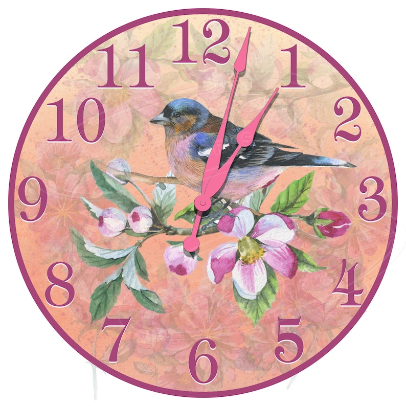 Cardinal Bird Clock: Aluminum Garden Bird Clocks Decor - Etsy