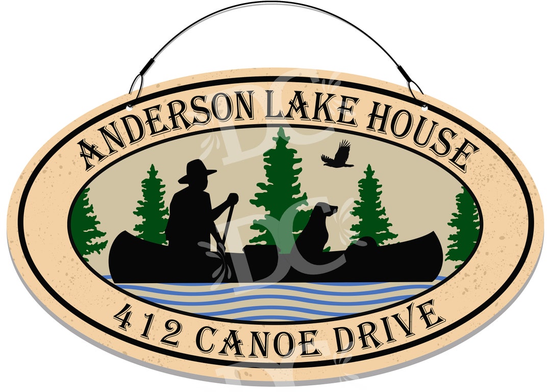 Canoeing Themed Metal House Sign Canoe Décor Signs Cottage - Etsy
