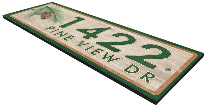 Pine Tree Ceramic House Number Sign: Personalized Cottage Decor - Etsy
