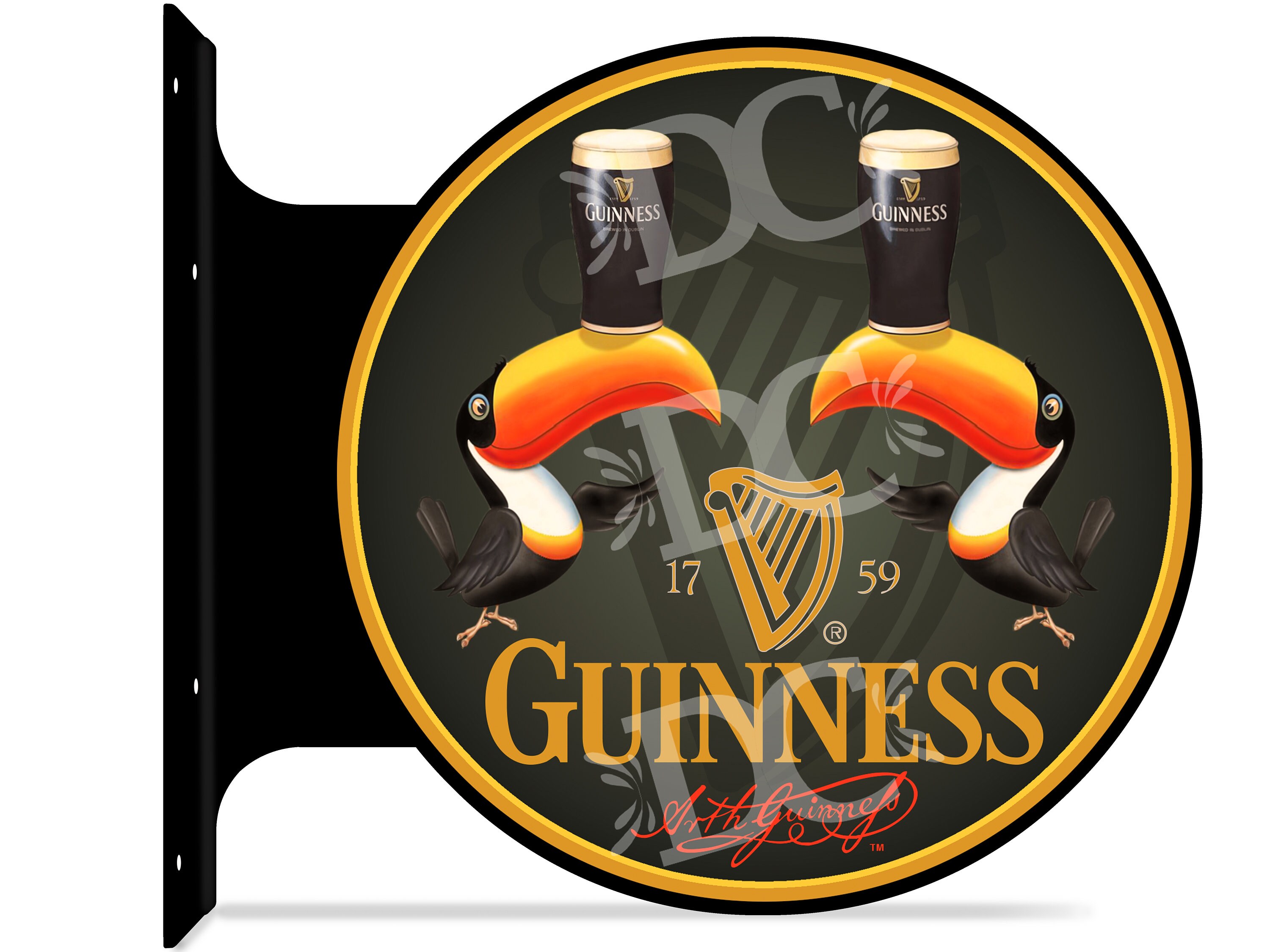 Guinness Beer Double Sided Sign Man Cave Personalized Beer - Etsy