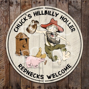 Personalized Hillbilly Bar Sign: Redneck Patio Decor - Etsy