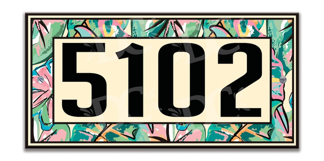 Handmade Floral Ceramic House Number Plaque - Personalized - Etsy