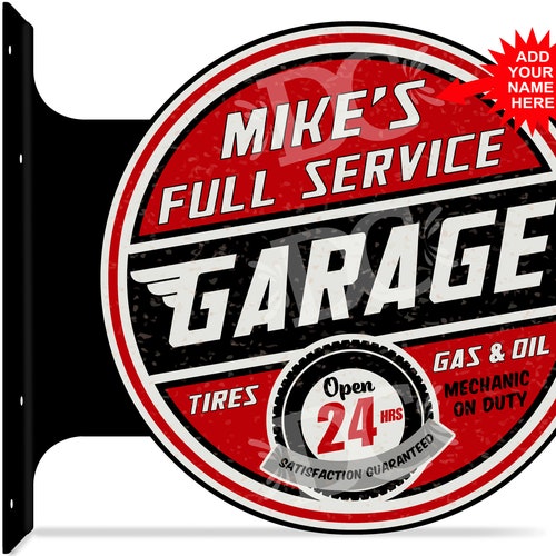 Full Service Garage Double Sided Sign Custom Garage Signs - Etsy