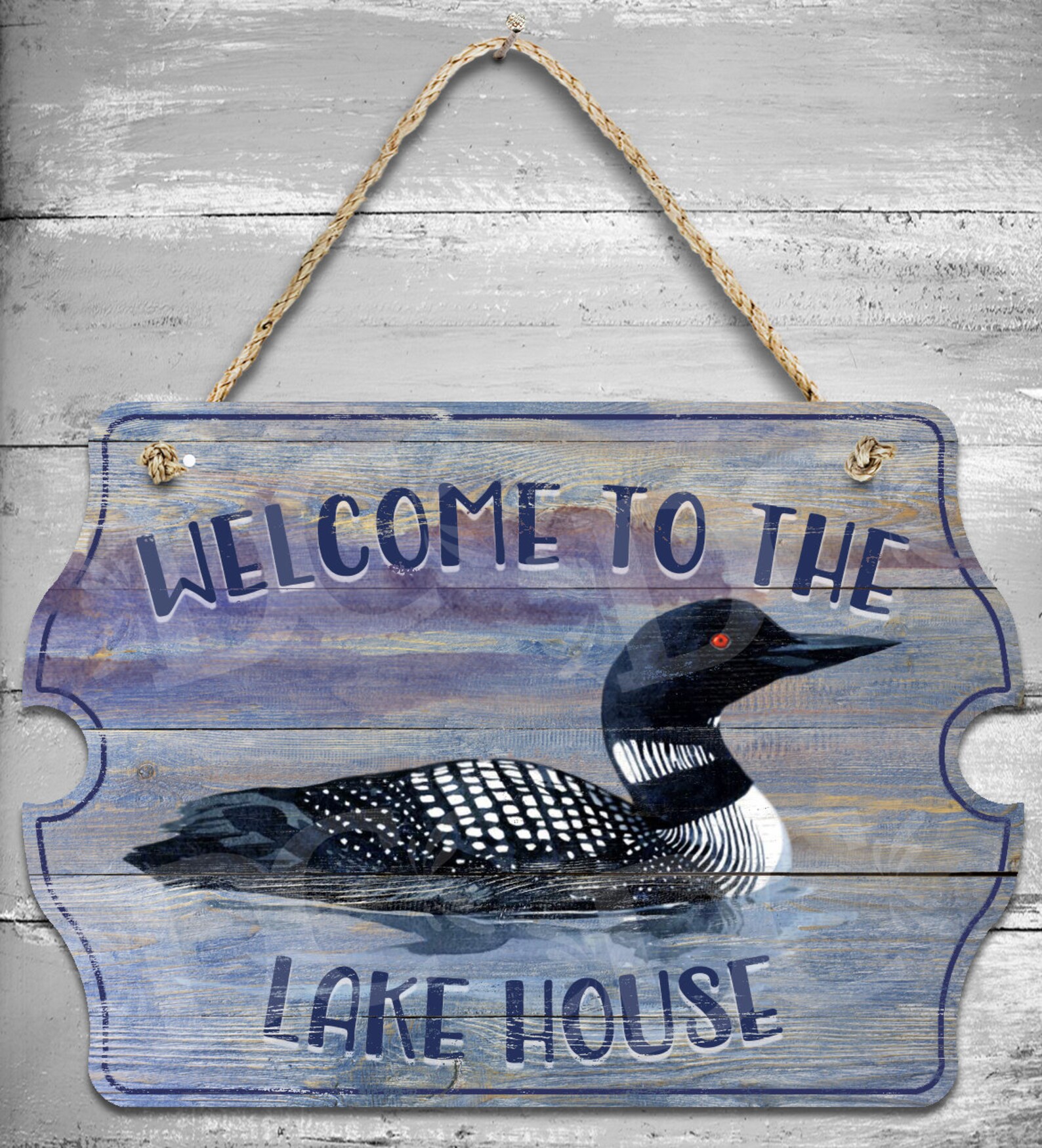 Loon Themed House Sign, Loon Cabin Sign, Loon Decor, Cabin Decor ...