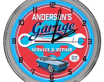 Auto Shop Wall Clock - Etsy