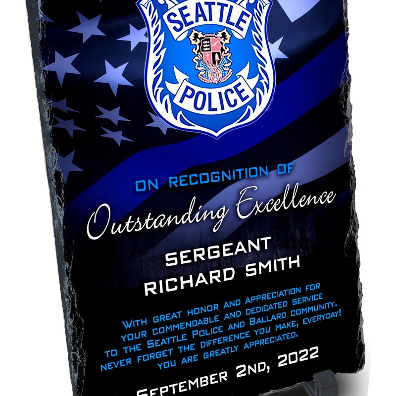 Custom Law Enforcement Award Plaque - Etsy