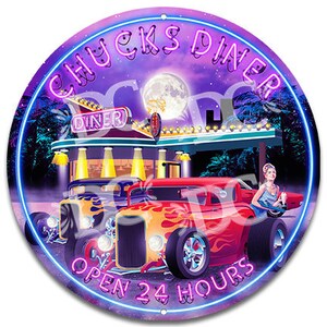 Retro Drive-in Diner Sign Customized 50's Hot Rod Diner - Etsy