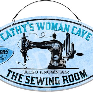 Sewing Room Themed Metal Sign, Sewing Décor Signs, Sewing Club Signs ...