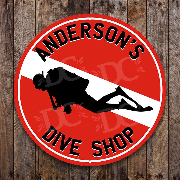 Dive Shop Customized Sign Scuba Diver Custom Signs Deep Sea | Etsy