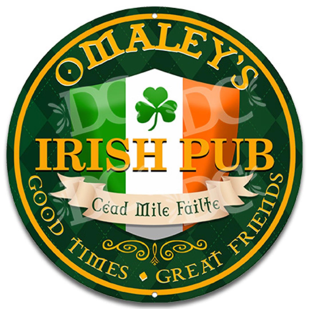Personalized Irish Pub Sign: Ireland Welcome Decor - Etsy