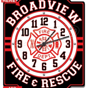 Fire Department Clock Personalized, Fire Station Signs, Fire House ...
