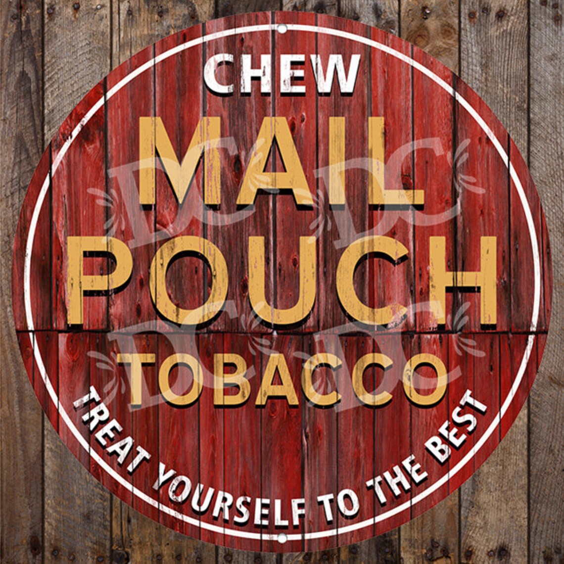 Mail Pouch Tobacco vintage Metal Circle Sign Mail Pouch - Etsy France