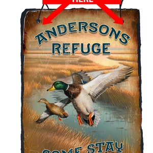 Duck Refuge Front Door Welcome Sign, House Welcome Decor, House Signs ...