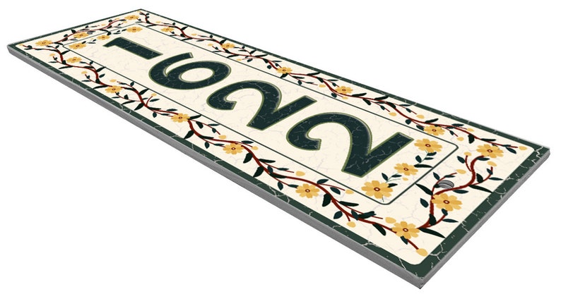 Garden Vines Themed Ceramic House Number Vintage Themed - Etsy