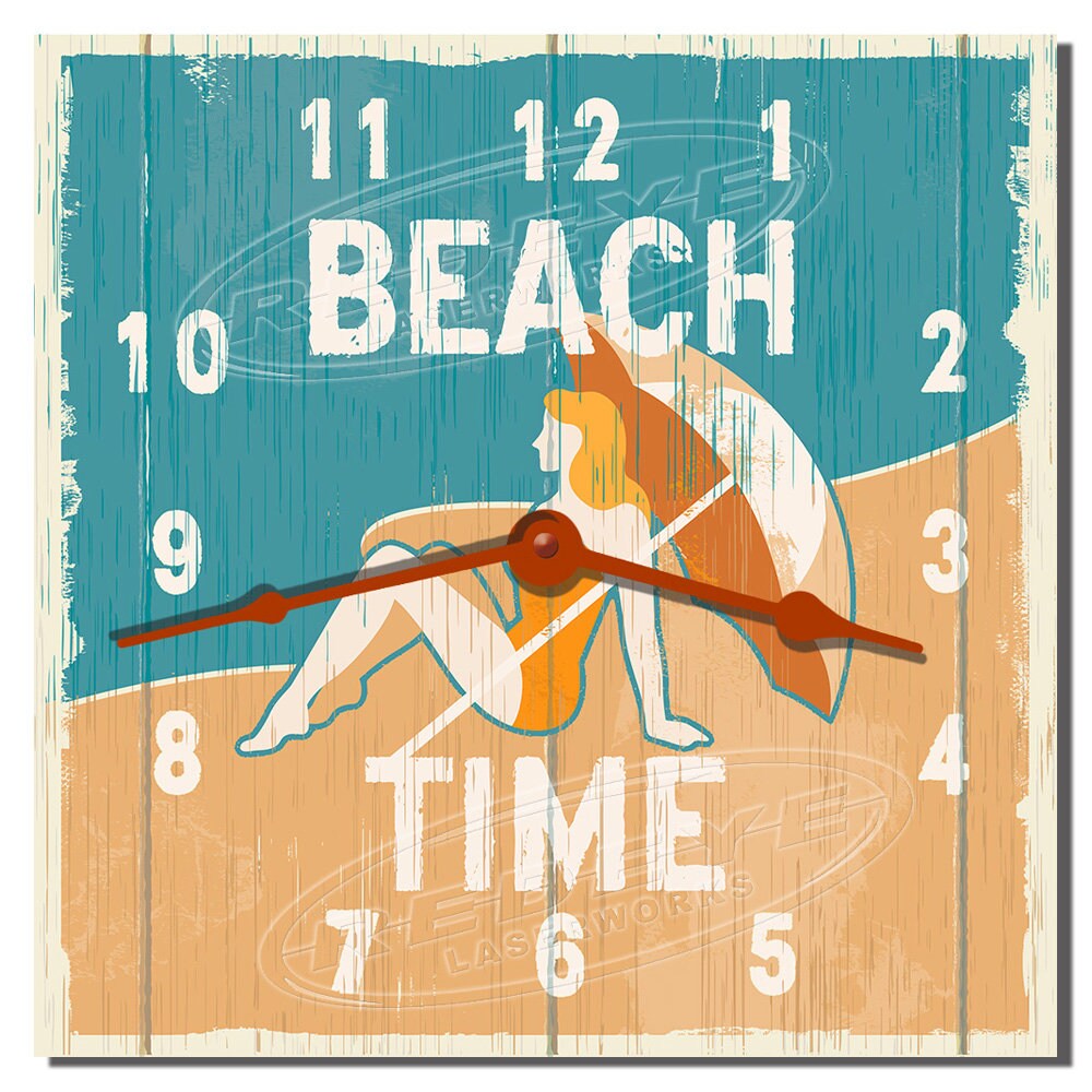 Beach Life Wall Clock Beach Themed Clock Cottage Décor | Etsy