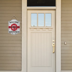 Firedighter House Welcome Sign, Fire House Sign, Firefighter Home ...