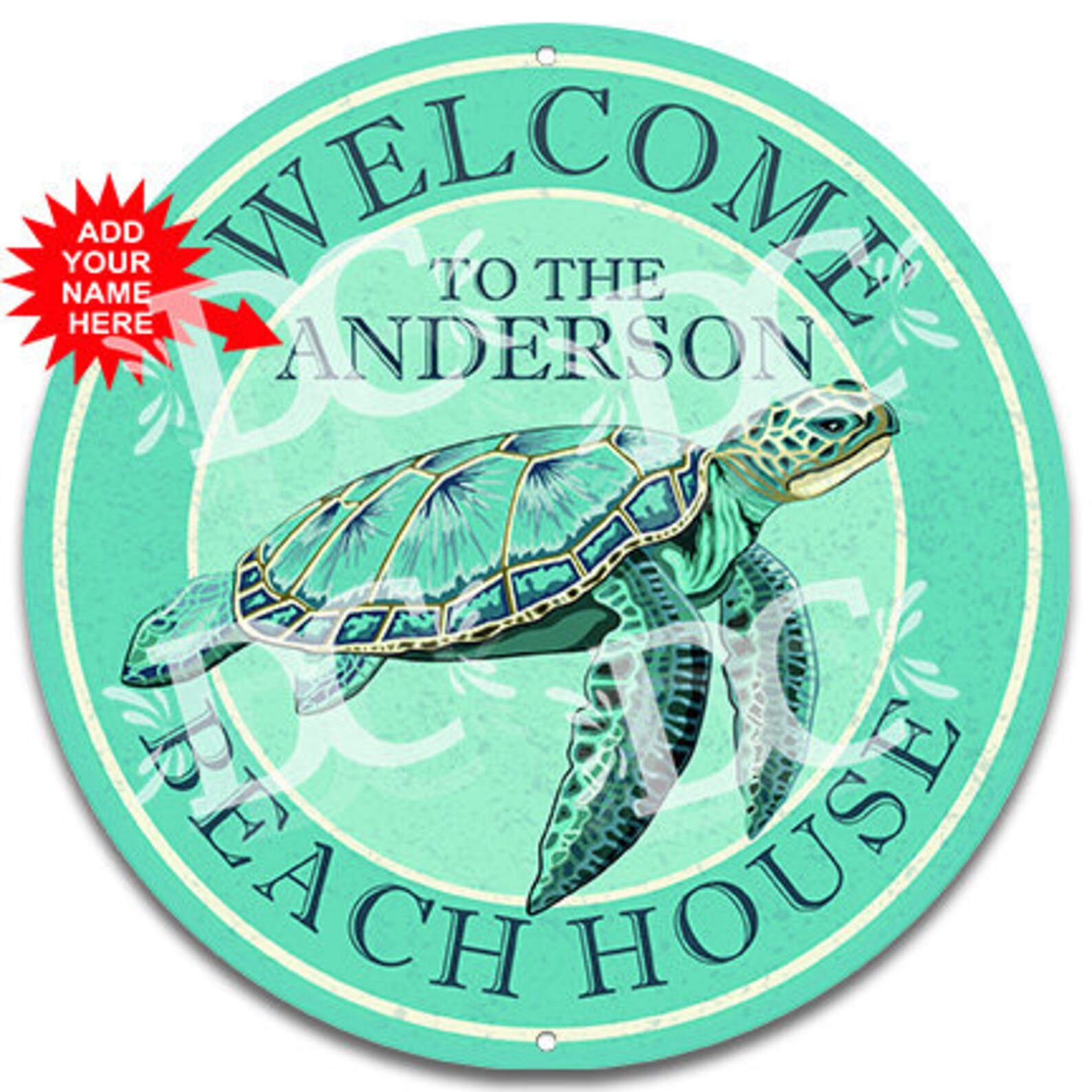 Beach House Welcome Sign Sea Turtles Sign Custom Beach House | Etsy