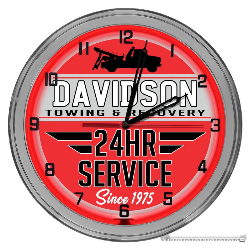 Towing Service Light up 16 in Clocks Tow Truck Signs Wrecker - Etsy