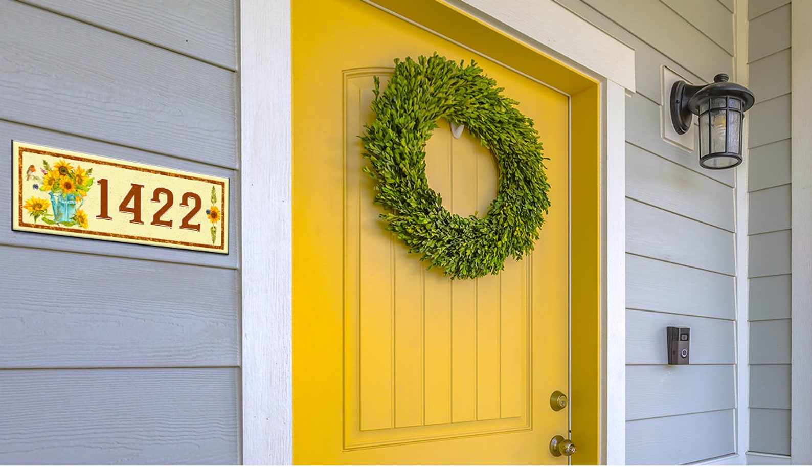 Sun Flowers Themed Ceramic House Numbers Sunflowers Floral - Etsy
