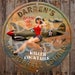 WWII P-40 Bomber Bar Metal Sign: Vintage Pilot Pin up Art - Etsy