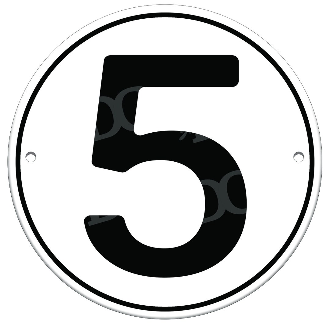 Number Circle Ceramic House Sign, Address Circle Sign, Tile House ...