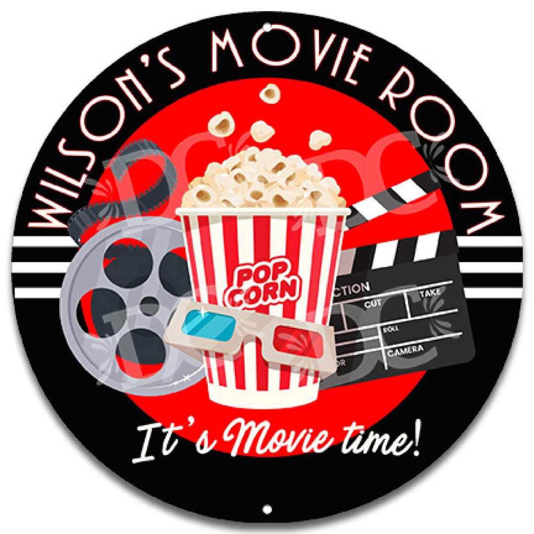 Movie Room Customized Wall Sign, Theater Room Signs, Game Room Signs ...