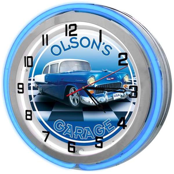 Garage Neon Wall Clock - Etsy