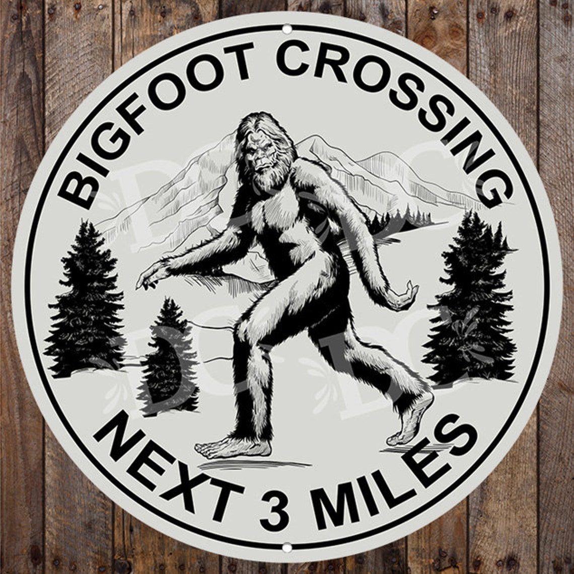 Bigfoot Crossing Sign Sasquatch Crossing Sign Big Foot - Etsy