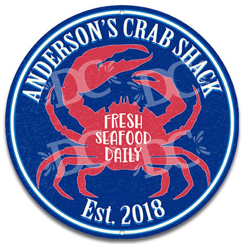 Crab Shack Seafood Signs Custom Seafood Restaurant Signs - Etsy