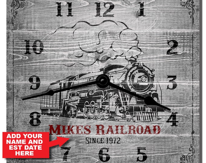 Railroad Themed Clock Locomotive Clocks Train Room Décor - Etsy
