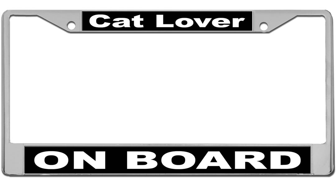Dog & Cat Lover License Plate Frame: Pet Lovers Plate Frames - Etsy