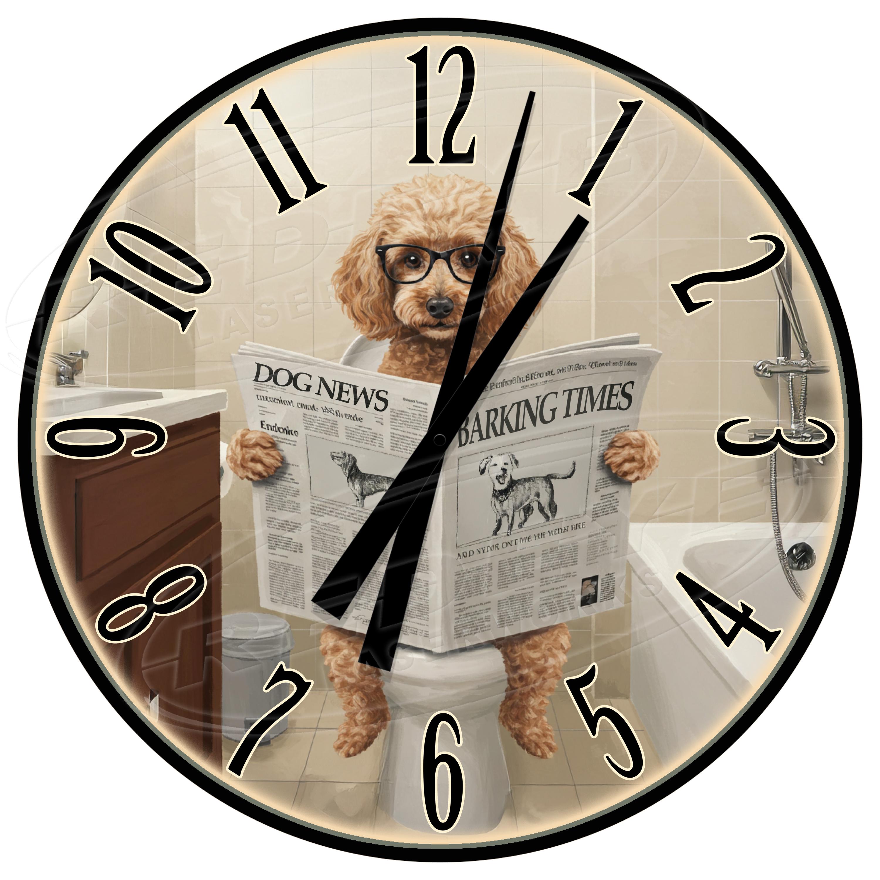 Dog Breed Bathroom Clock: Metal Circle Novelty Decor - Etsy