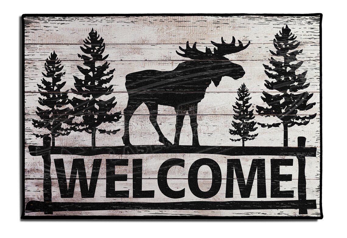 Moose Themed Doormats, Cottage Themed Doormats, Cabin Welcome Doormats ...
