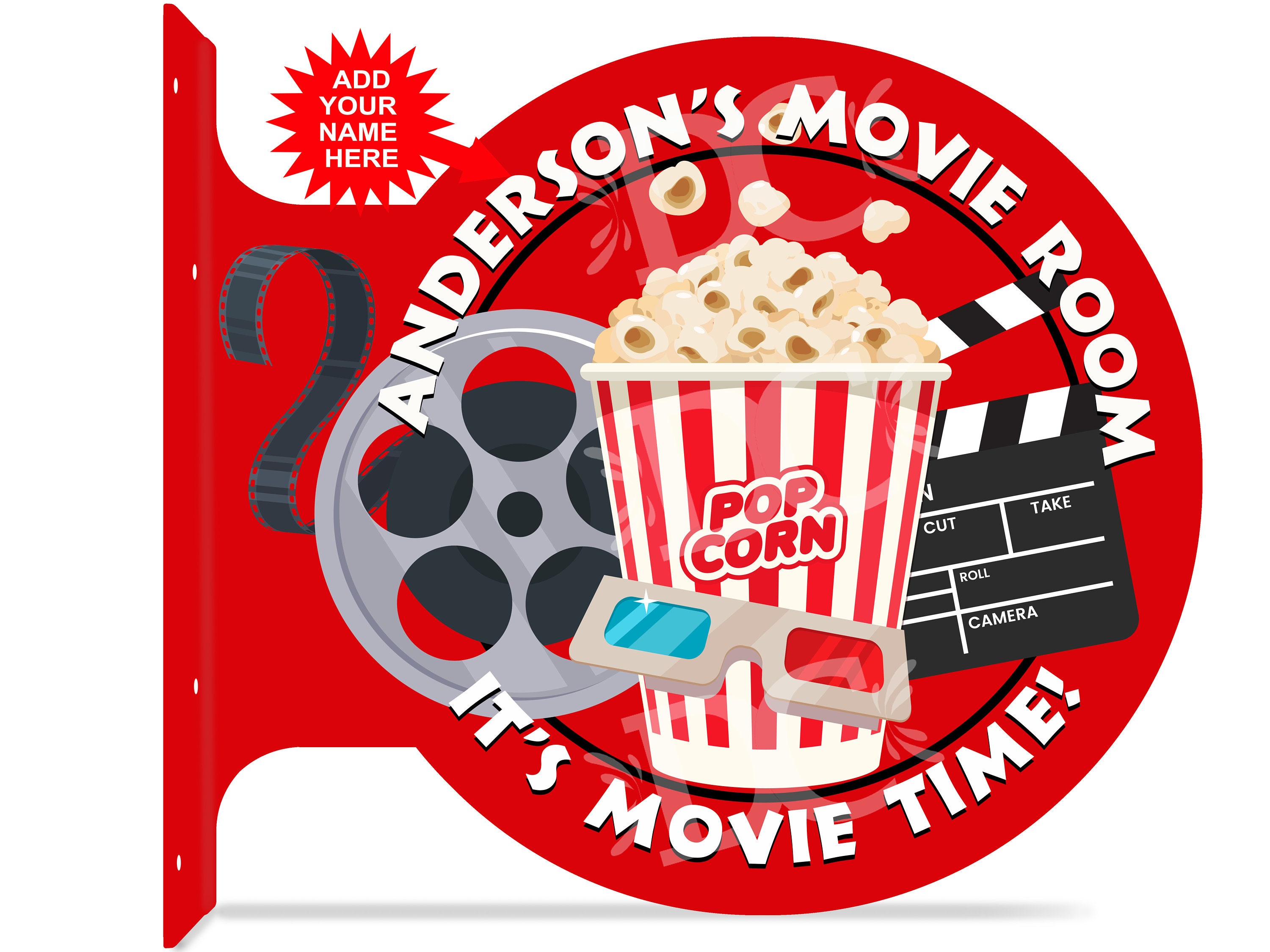 Movie Room Theater Double Sided Sign Decorative Theater Sign - Etsy