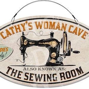 Sewing Room Themed Metal Sign, Sewing Décor Signs, Sewing Club Signs ...