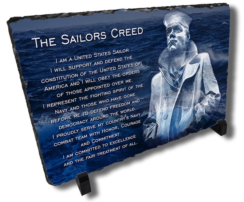 Sailors Creed Stone Plaque, Navy Recognition Award - Etsy Israel