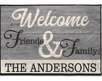 Friends Welcome Mat - Etsy