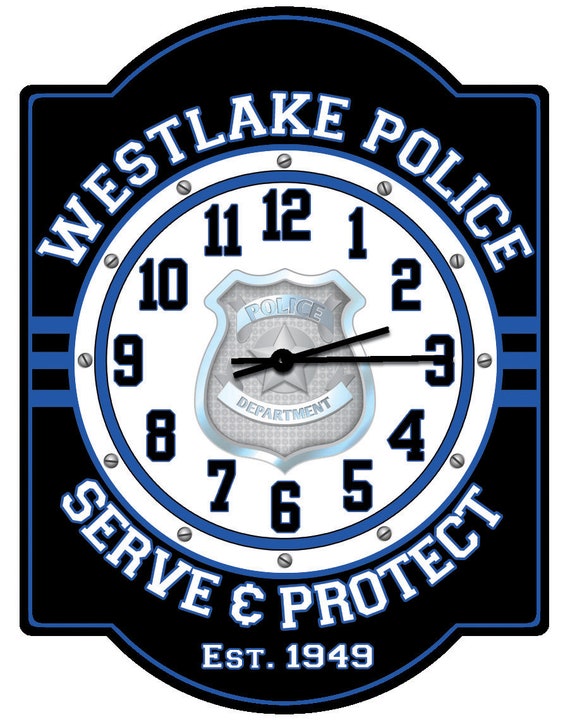 Police Department Clock Personalized Police Station Signs - Etsy