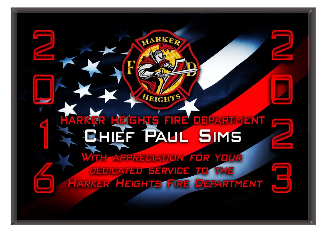 Fire Fighter Retirement Wall Plaque, Firefighter Awards, First ...