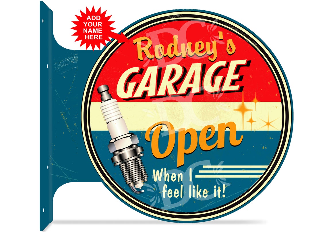 Mechanic's Garage Double Sided Sign, Garage Signs, Novelty Garage Sign ...