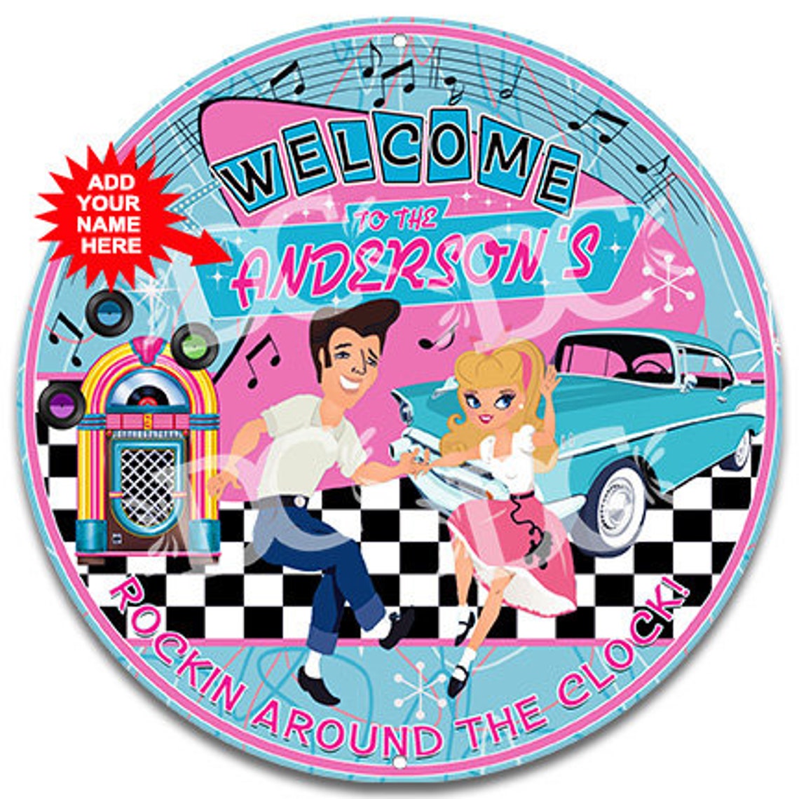 50's Retro Themed Sign 50's Decor Sign Happy Days - Etsy