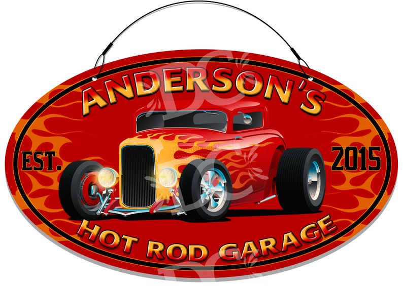 Hot Rod Garage Metal Sign Garage Décor Signs Muscle Car | Etsy