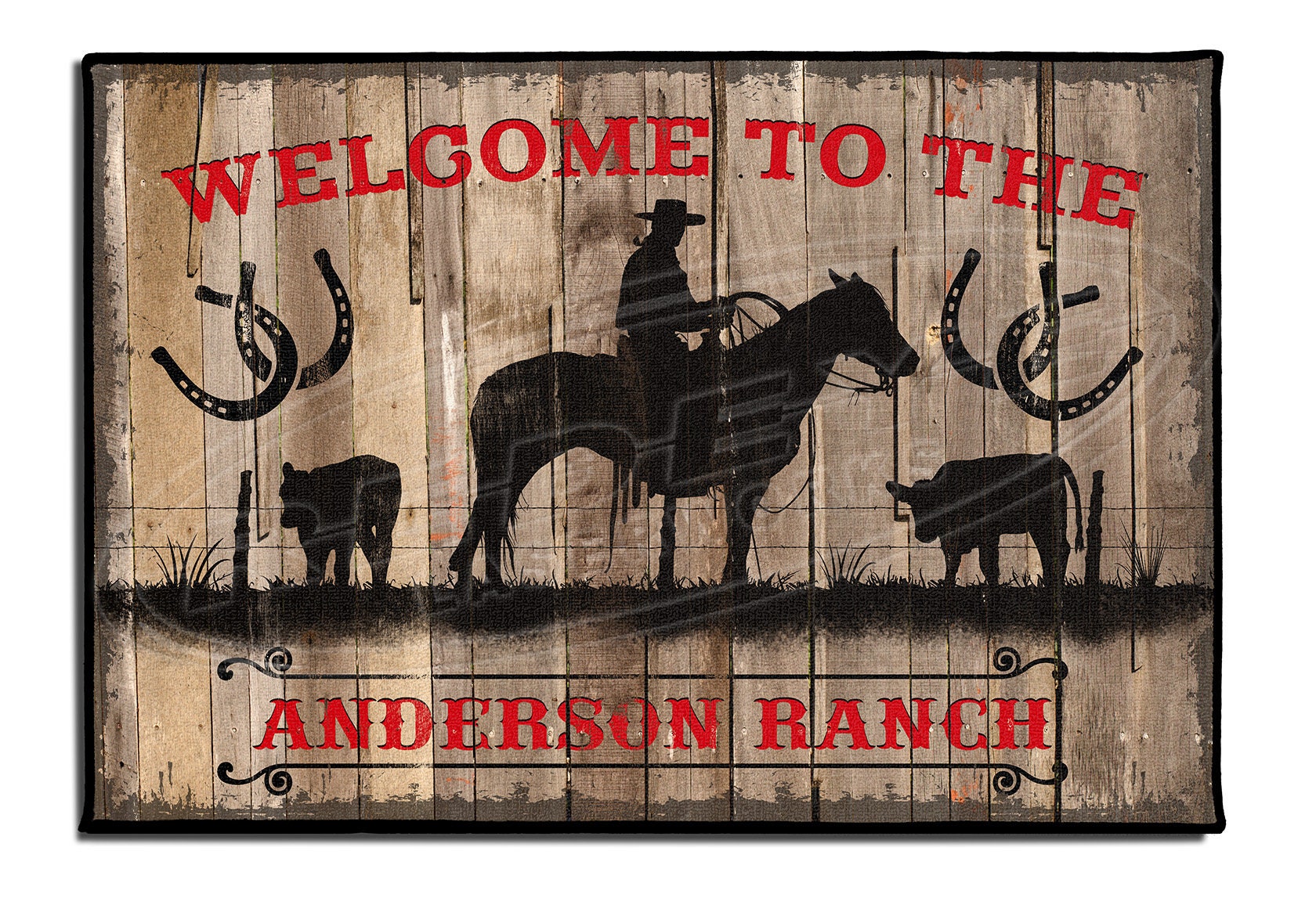 Ranch Welcome Door Mat Farmhouse Porch Mat Cattle Ranch - Etsy
