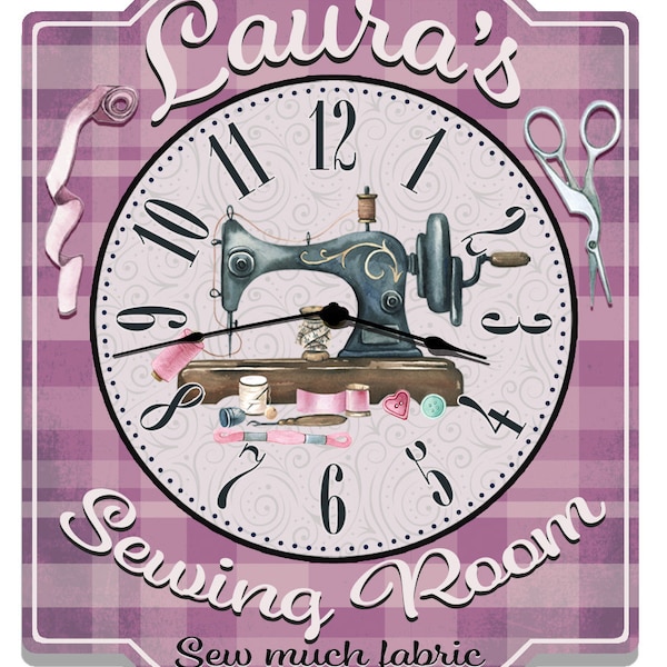 Sewing Room Clock - Etsy
