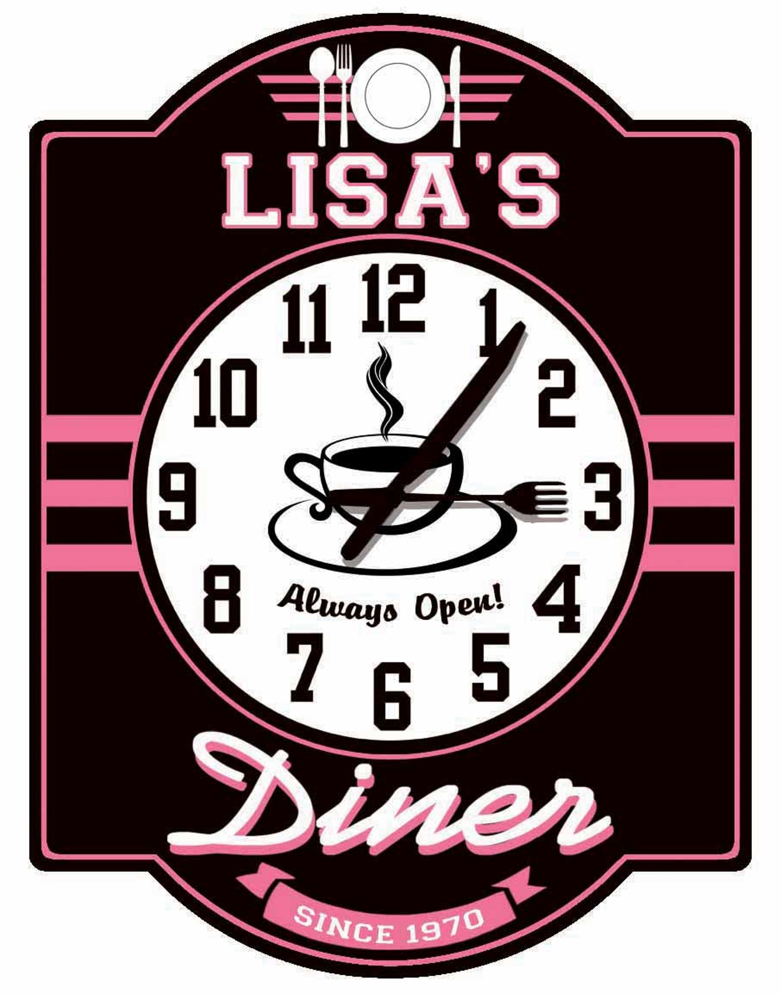 Vintage Diner Custom Wall Clock Restaurant Clocks Diner - Etsy