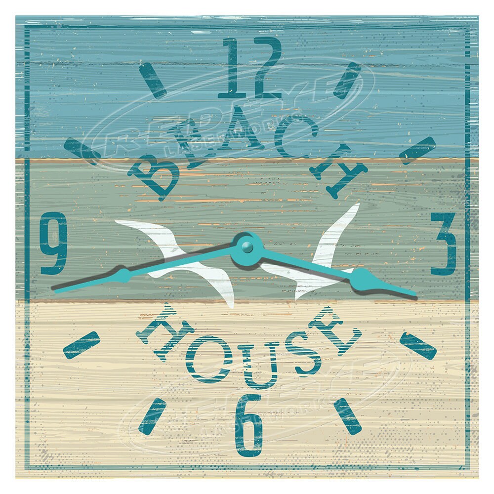 Beach Life Wall Clock Beach Themed Clock Cottage Décor - Etsy